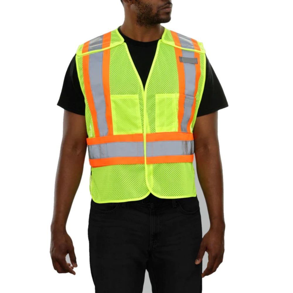 Reflective Apparel® Hi-Vis X-Back 5PT Breakaway Adjustable Side Wrap P ...
